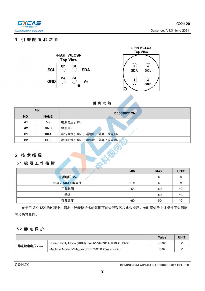 GX112XT datasheet page 3