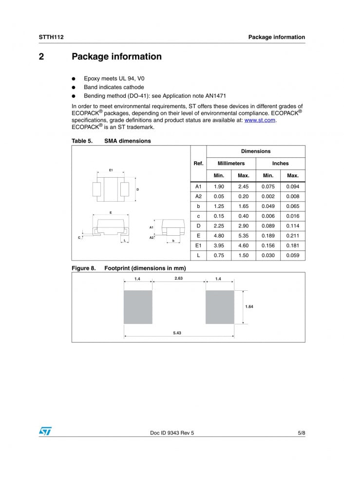 STTH112RL datasheet page 5