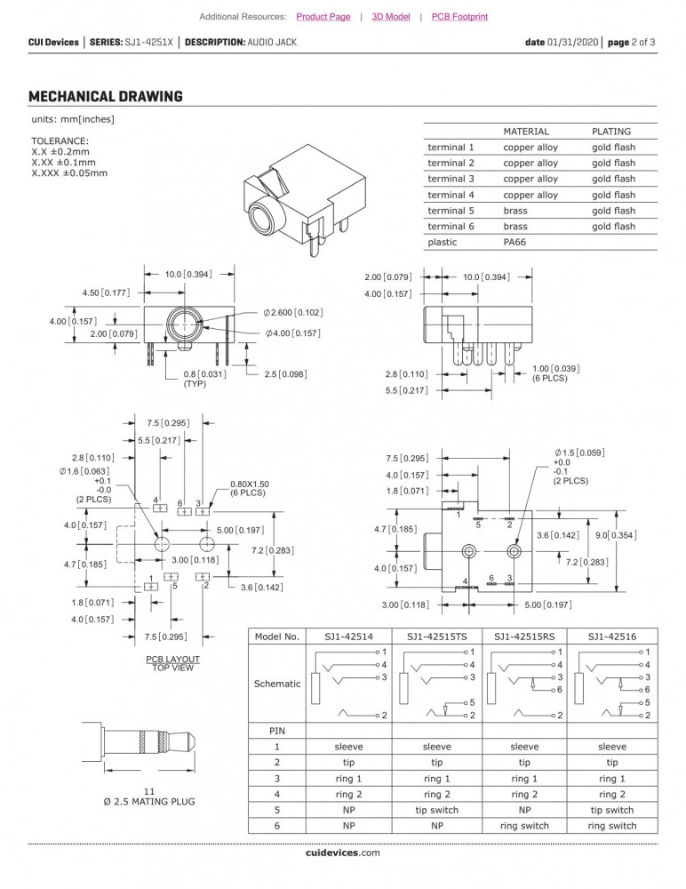 SJ1-42516 datasheet page 2