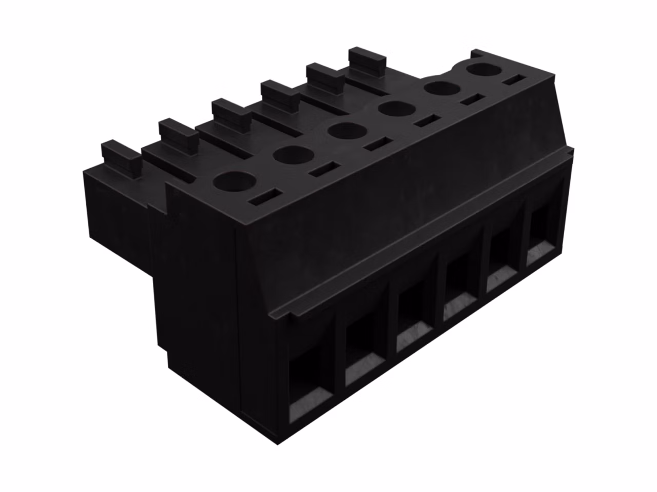 3.81mm Pitch Eurostyle Horizontal Plug, Gold (Au) Plated, Black, 6 Circuits for sale