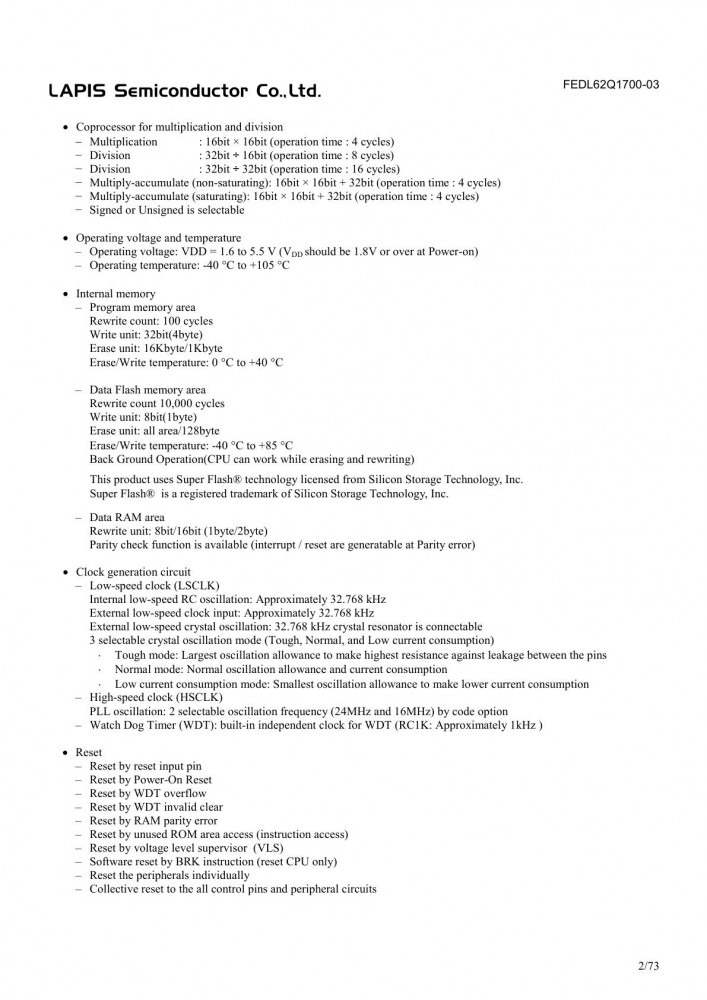 ML62Q1700 Group document page 3