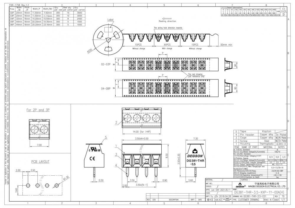 DEGSON DG381 series technical document preview