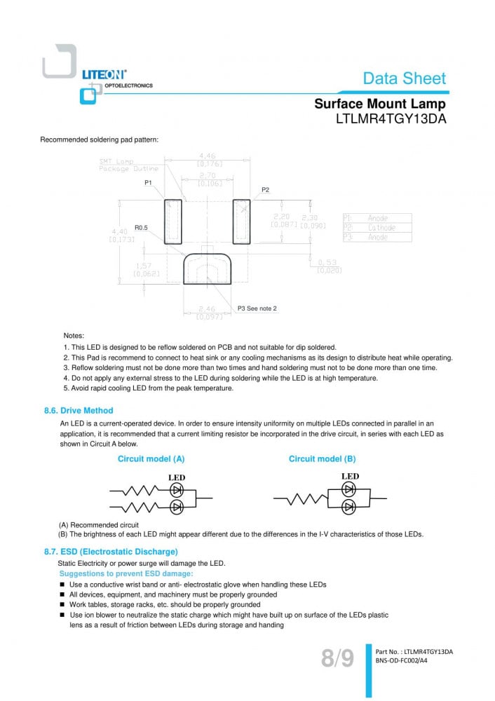 LTLMR4TGY13DA datasheet page 9