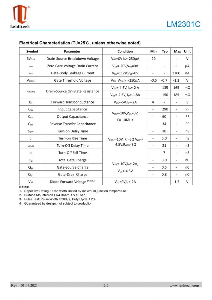 LM2301C datasheet page 2