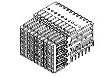 VHDM-HSD Optimized for differential backplane applications delivering data rates up to 5 Gbps. Modular construction enables design flexibility. Wafer receptacle, Right-Angle, 5-Row, Lead-free (Series:74670) for sale