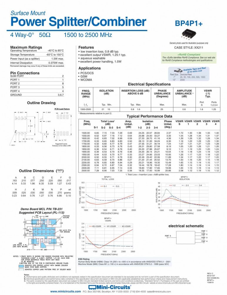 BP4P1+ technical datasheet page