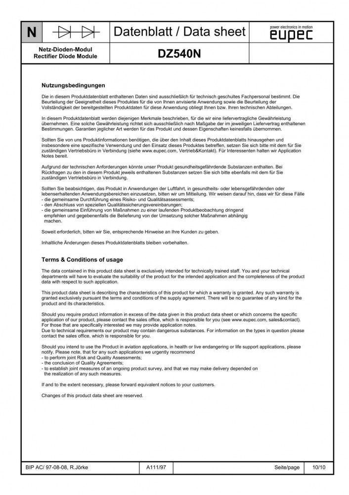DZ540N data sheet page 10