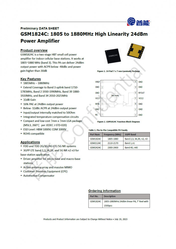 GSM1824C technical document page