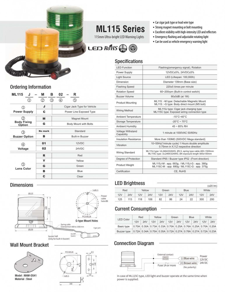 ML115 Series technical document page
