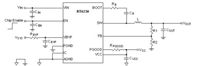 RT6342 - 42VIN, 2.5A, Asynchronous Step-Down Converter with Low Quiescent Current