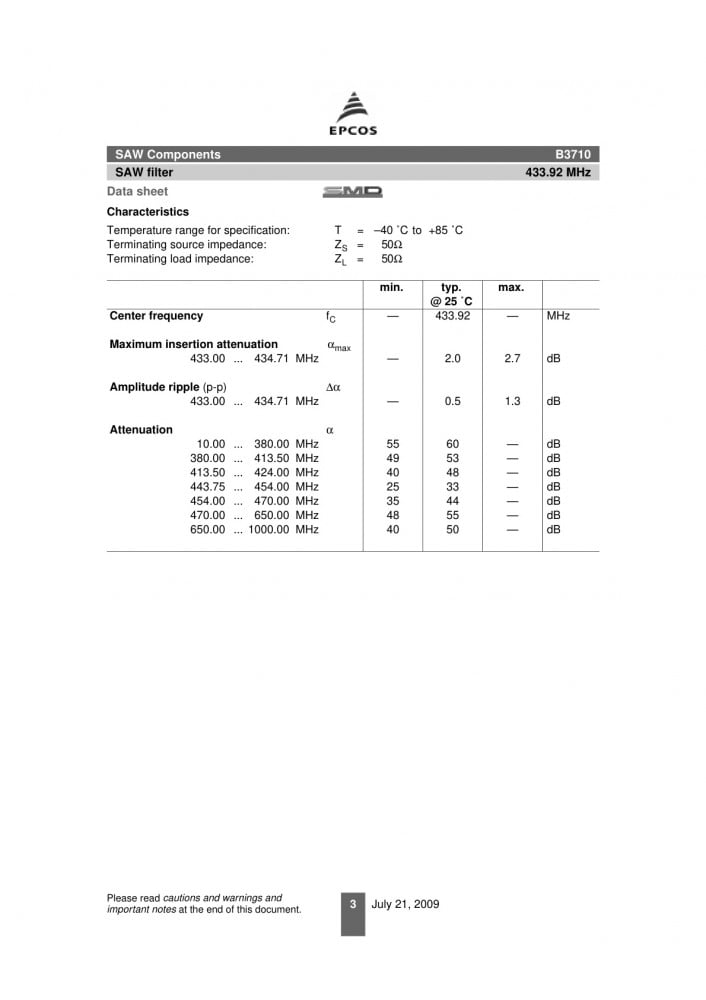 B3710 datasheet page 3