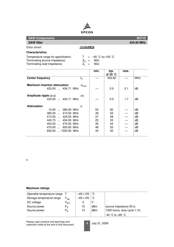 B3710 datasheet page 4