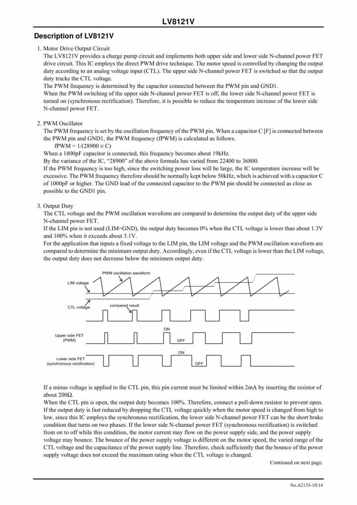 LV8121VSLDGEVK datasheet page 10