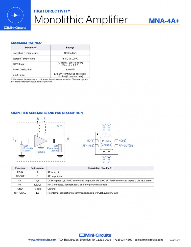 MNA-4A+ technical document page 3