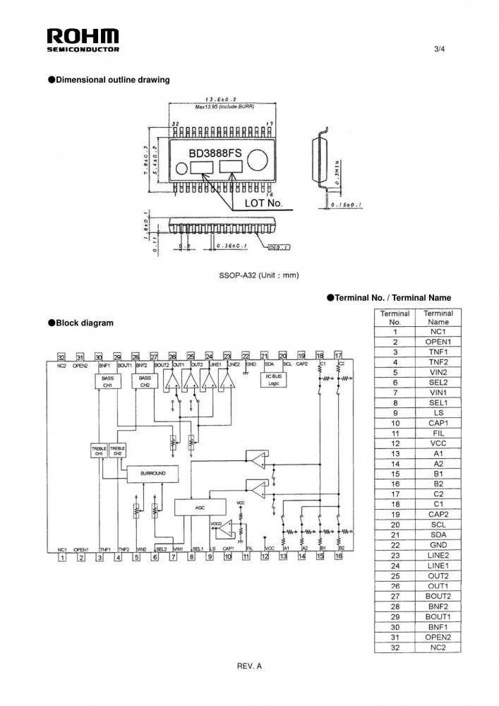 BD3888FS-E2 technical document page 3