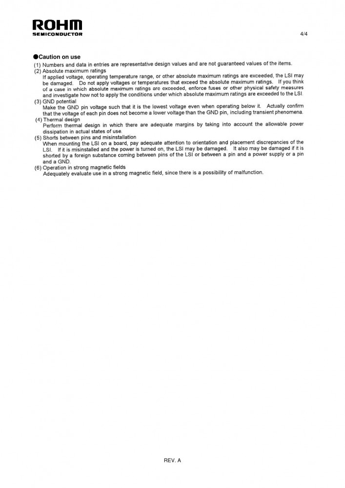 BD3888FS-E2 technical document page 4