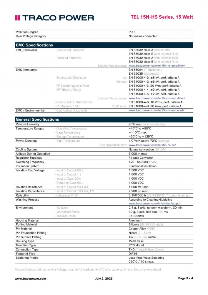 TEL 15-1211N-HS technical document page 3