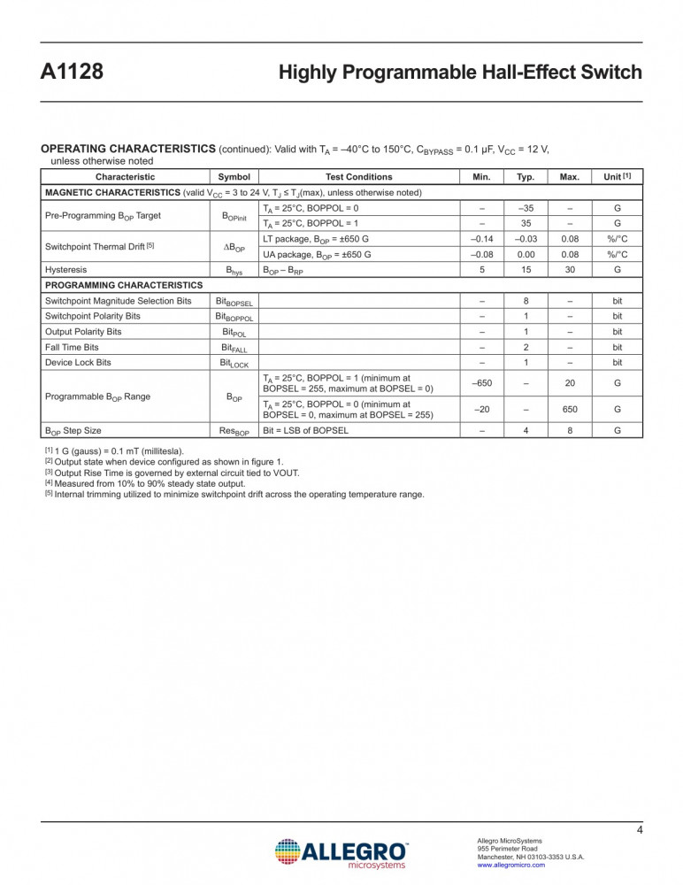 A1128LUATS-T datasheet page 4