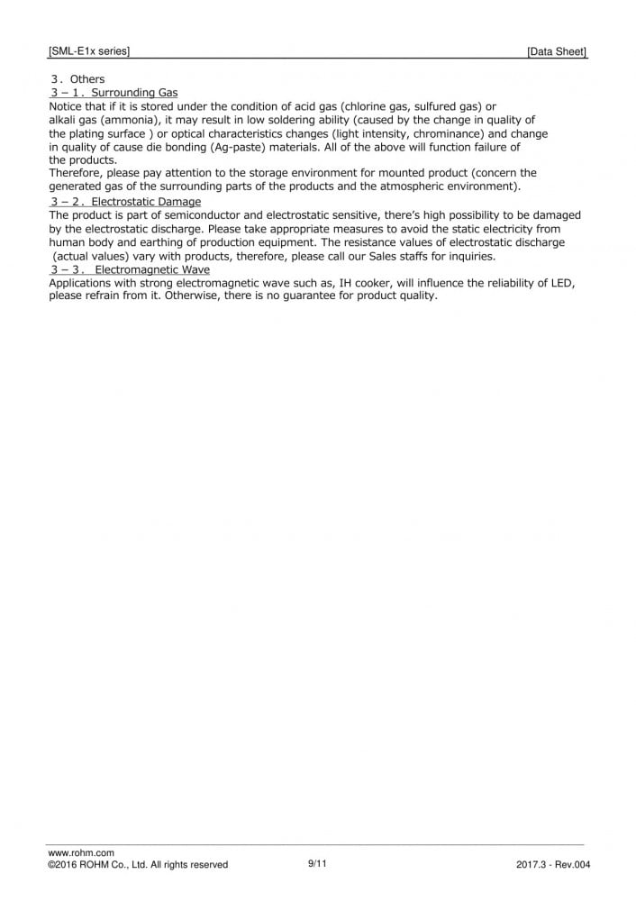 SML-E13BC8TT86 datasheet page 9