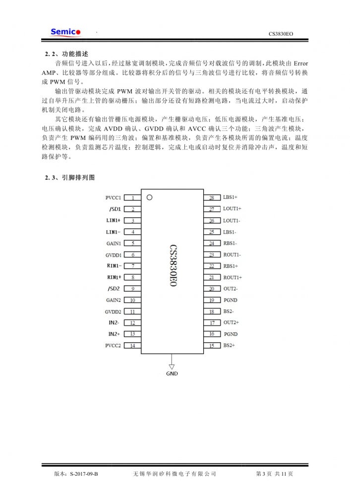 CS3830EO datasheet page 3