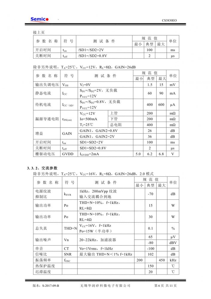 CS3830EO datasheet page 6