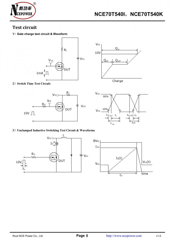 NCE70T540I datasheet page 5
