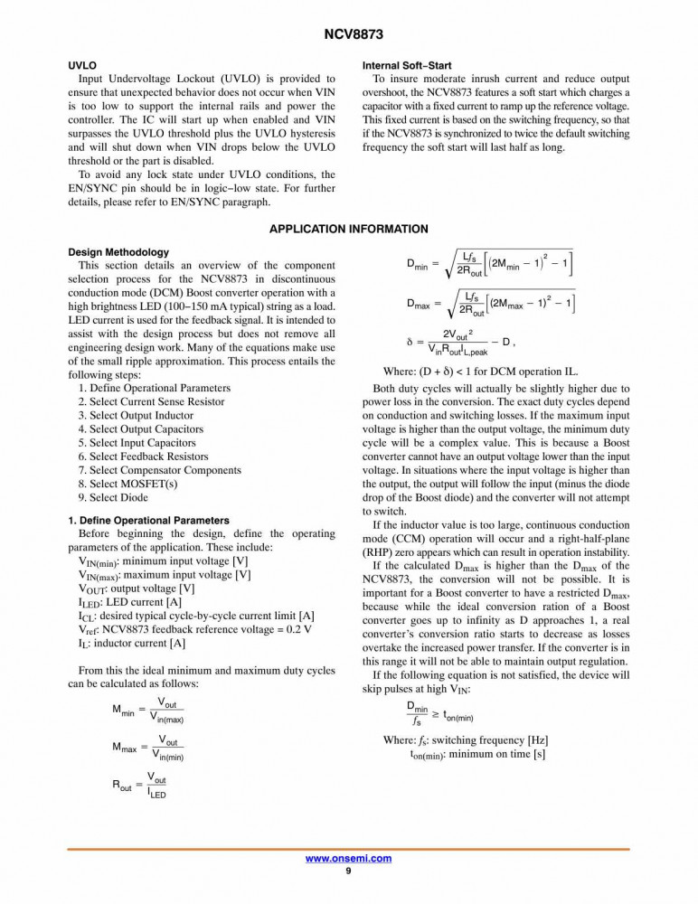 NCV8873 document page 9