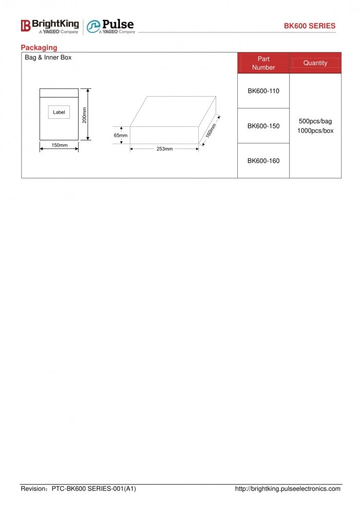 BK600 series datasheet page 7