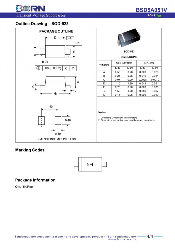 BSD5A051V datasheet page 4