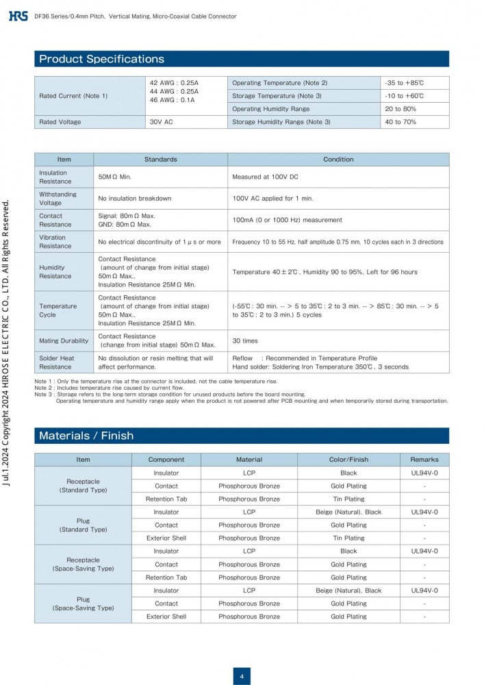 HRS DF36 datasheet page 4