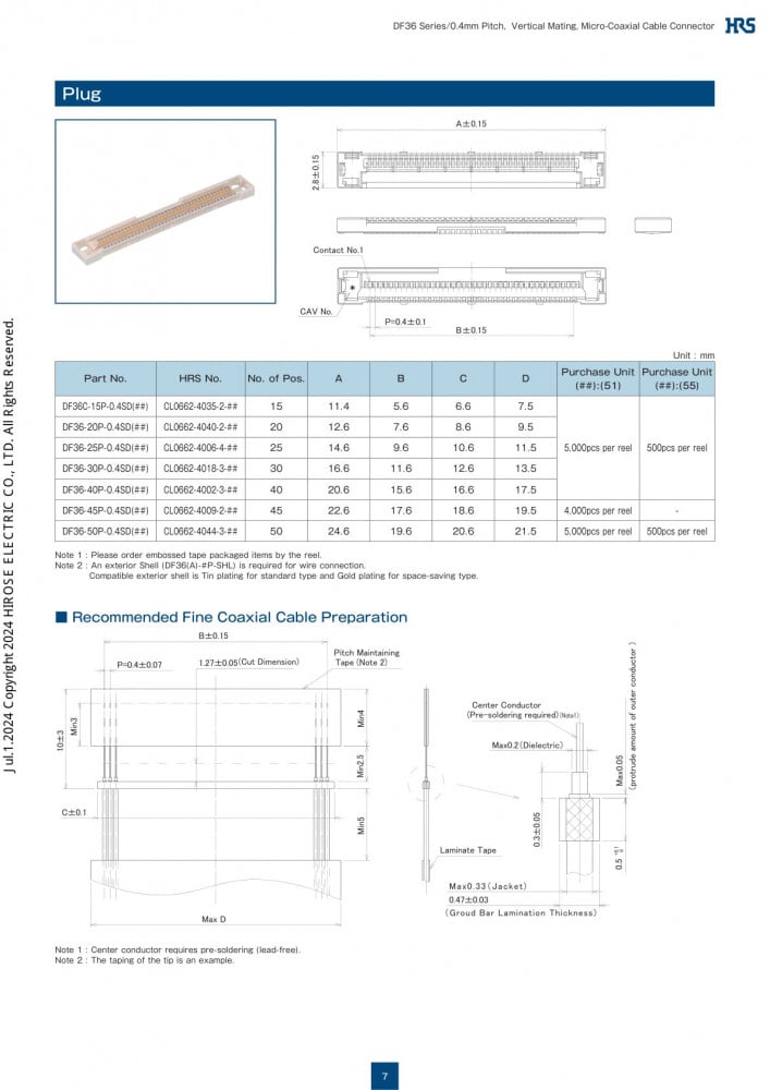 HRS DF36 datasheet page 7
