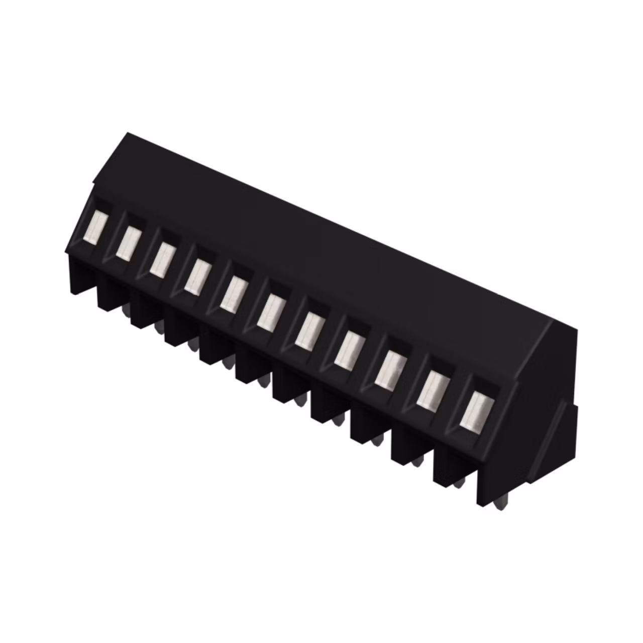5.00mm Pitch Beau Eurostyle Low Profile, 35° Wire Entry, Single Level Modular Terminal Block, 11 Circuits for sale