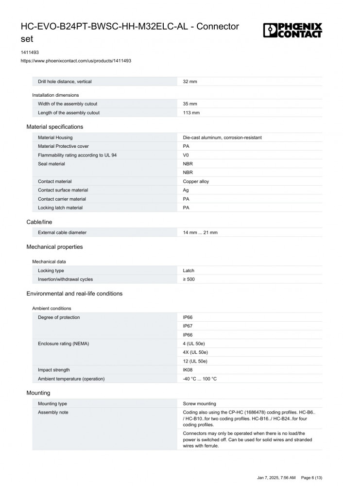 Phoenix Contact 1411493 technical document page 6
