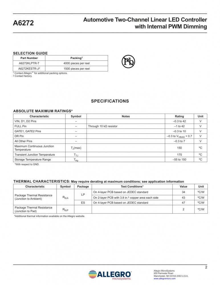 A6272 datasheet page 3