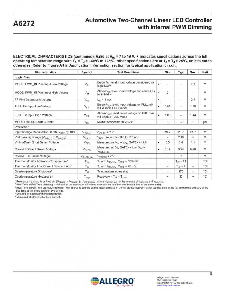 A6272 datasheet page 7
