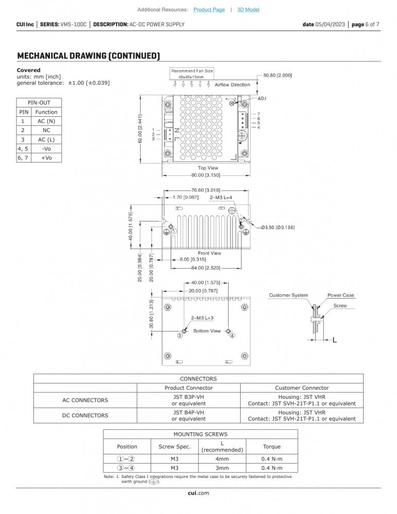 CUI VMS-100C datasheet page 6