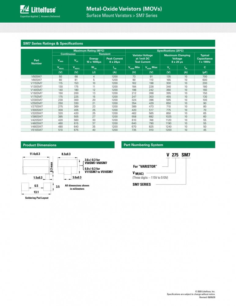 V320SM7 datasheet page 2