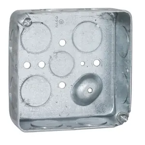 3-1/2 in. Round Ceiling Pan, Drawn, 1/2 in. Deep, One 1/2 in. KO and NMSC Clamps