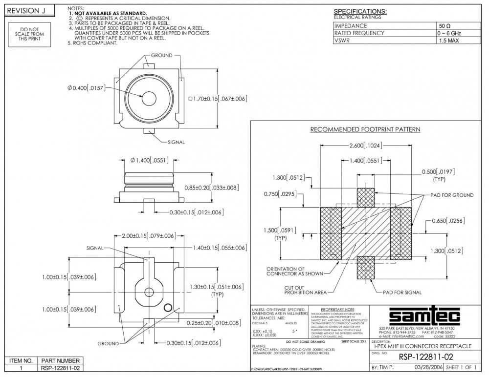 Samtec RSP-122811-02 technical drawing preview