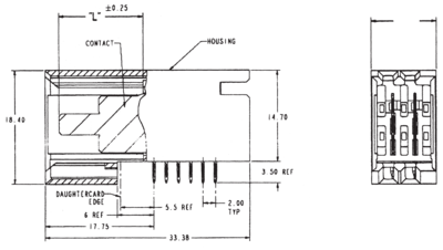 TE Connectivity 1600788-8 Backplane Connector Housing for sale