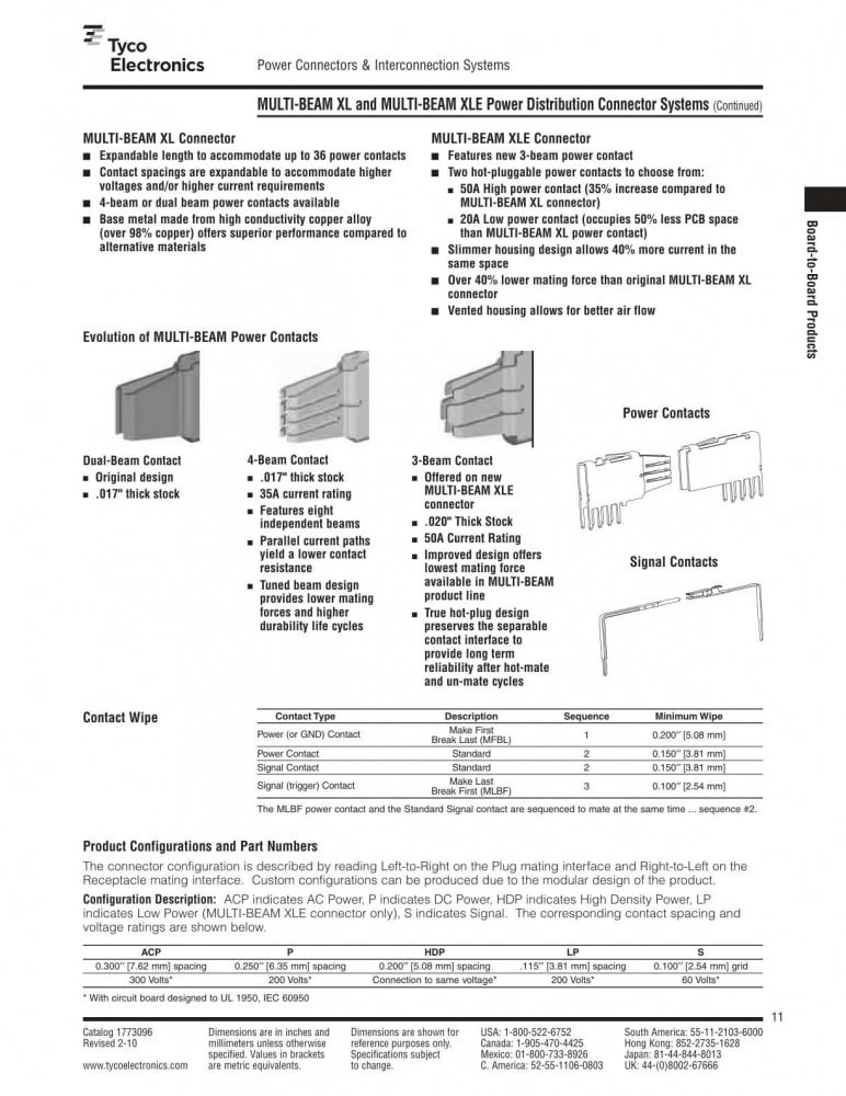 TE Connectivity MULTI-BEAM technical document page 2