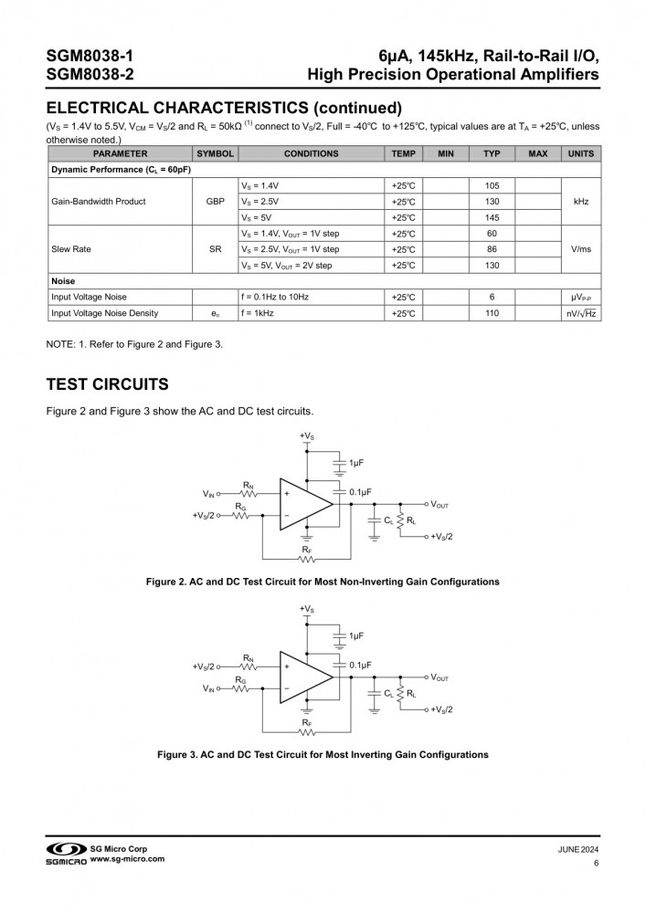 SGM8038-2 datasheet page 6