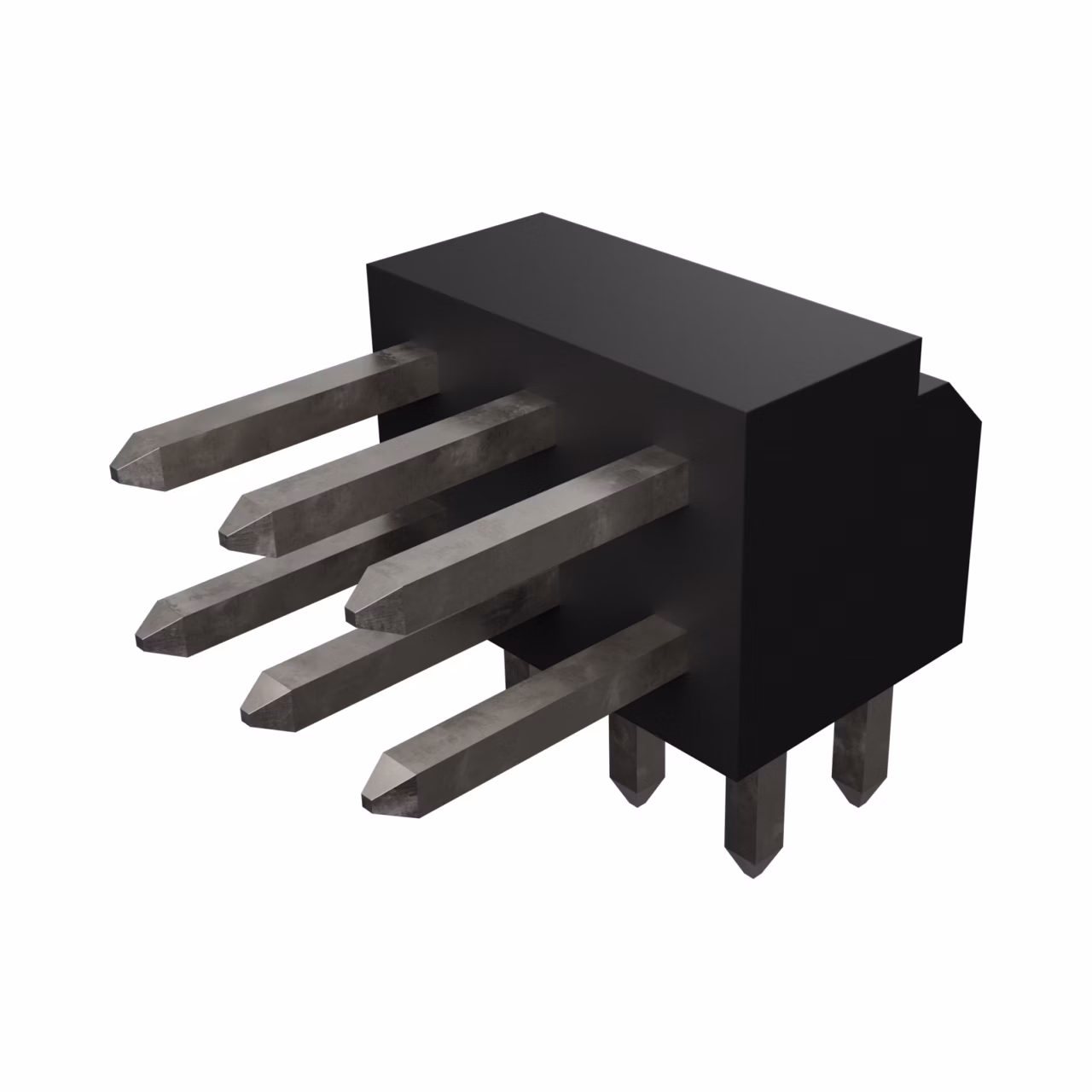 2.00mm Pitch Milli-Grid Header, Right-Angle, Through Hole, 6 Circuits, 2.54µm Tin (Sn) Plating, Mating Pin Length 4.00mm, Tail Length 2.60mm, Tray, Lead-Free for sale