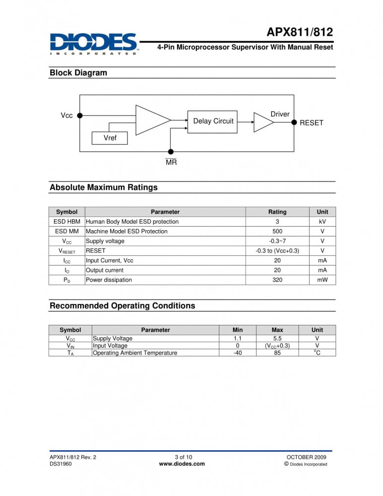 APX811-31UG-7 datasheet page 3