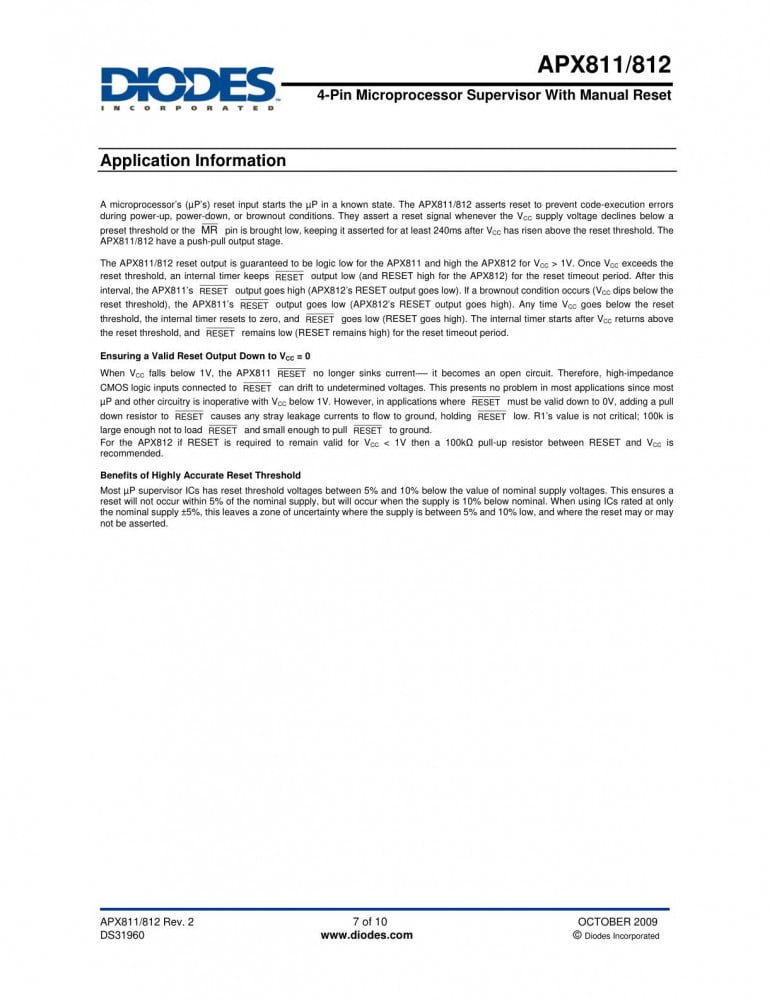 APX811-31UG-7 datasheet page 7