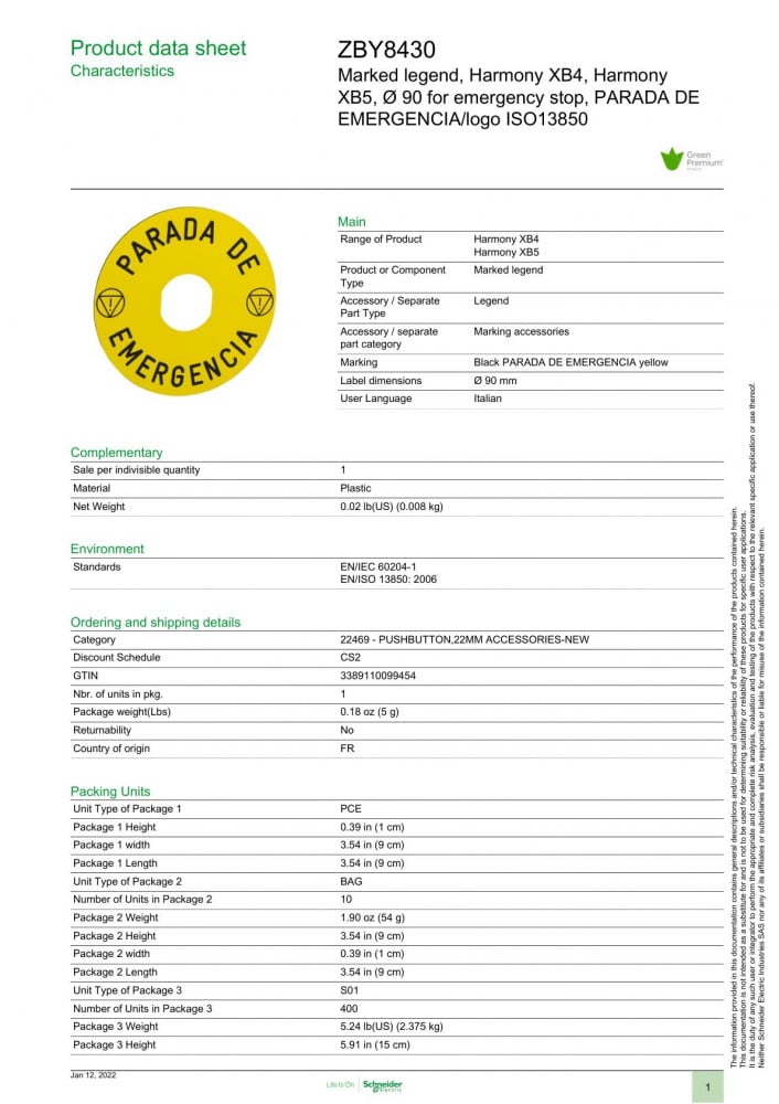 ZBY8430 technical document page 1