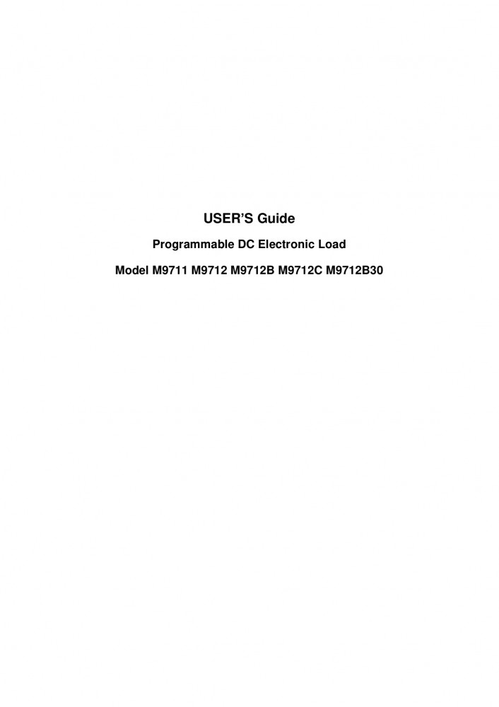 MAynuo M9711 manual page 1
