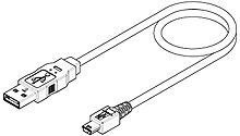 USB On-The-Go (OTG) Shielded I/O Cable Assembly, USB A-to-Mini B, USB 2.0, 1.0m Length, Black for sale