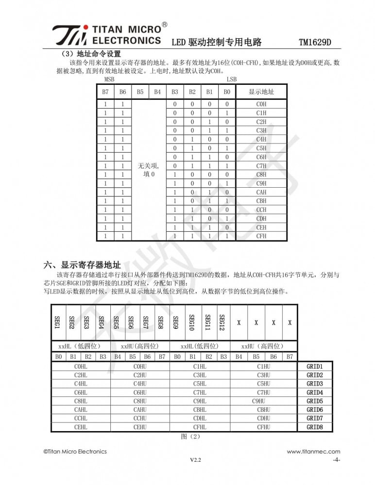 TM1629D technical document page 4