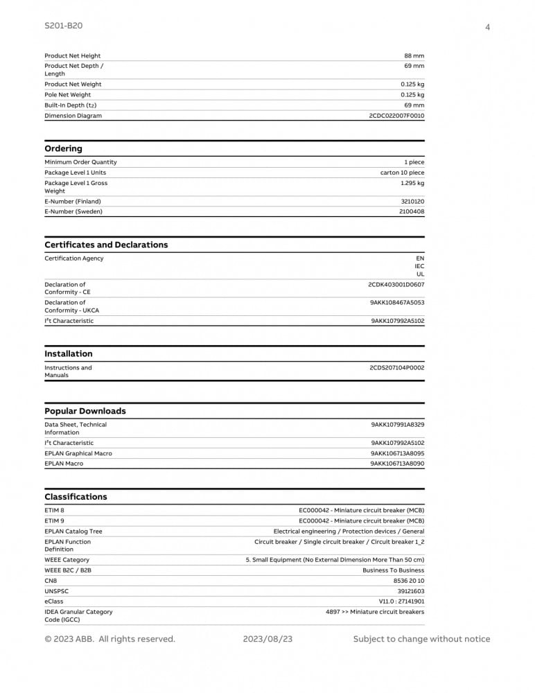 ABB S201-B20 document page 4